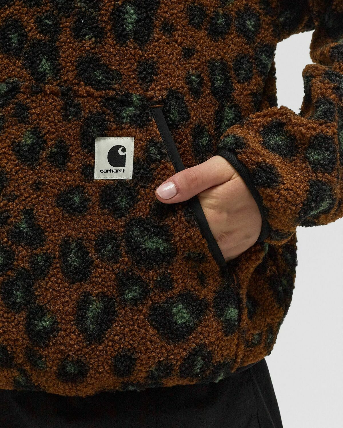 Carhartt Wip Elliot High Neck Liner Brown Fleece Jackets Carhartt WIP