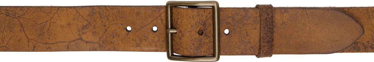 RRL Brown Distressed Leather Belt RRL