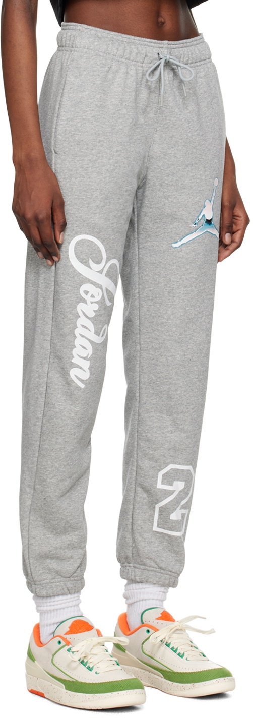 Nike Jordan Gray Printed Lounge Pants Nike Jordan Brand
