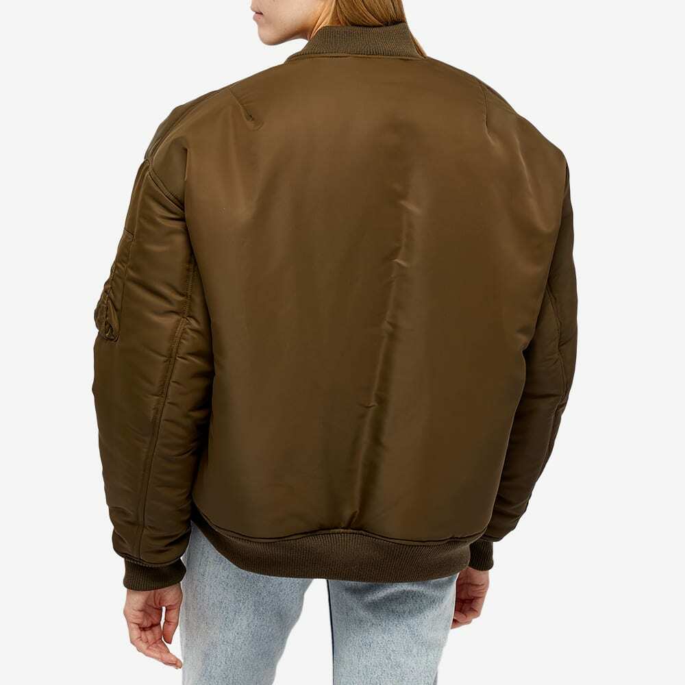 Y-Project Women's Pinched Logo Bomber Jacket in Army Green Y/Project