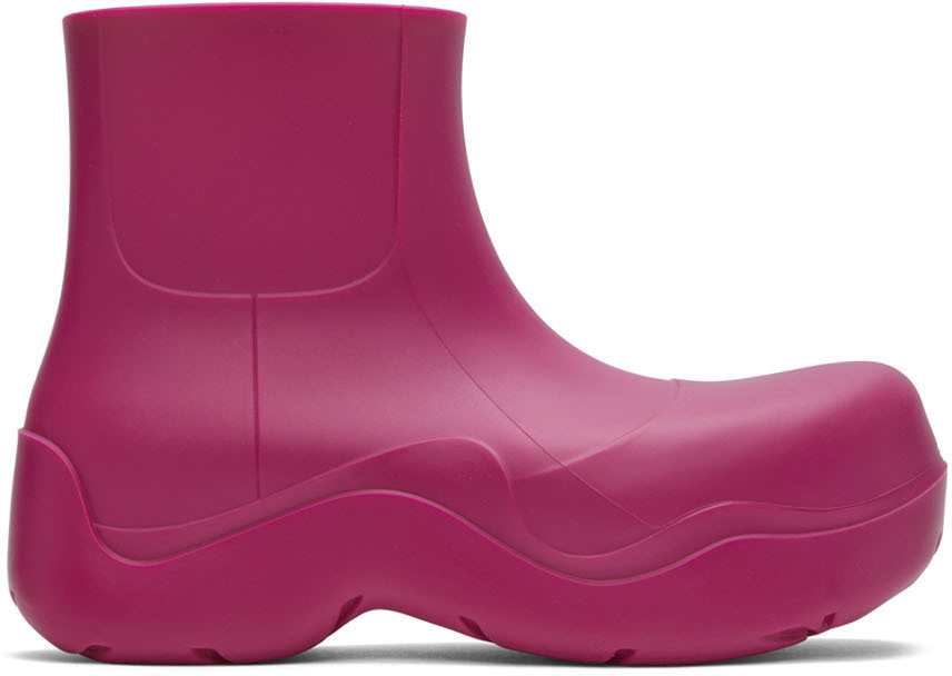 Bottega Veneta Pink Puddle Boots Bottega Veneta