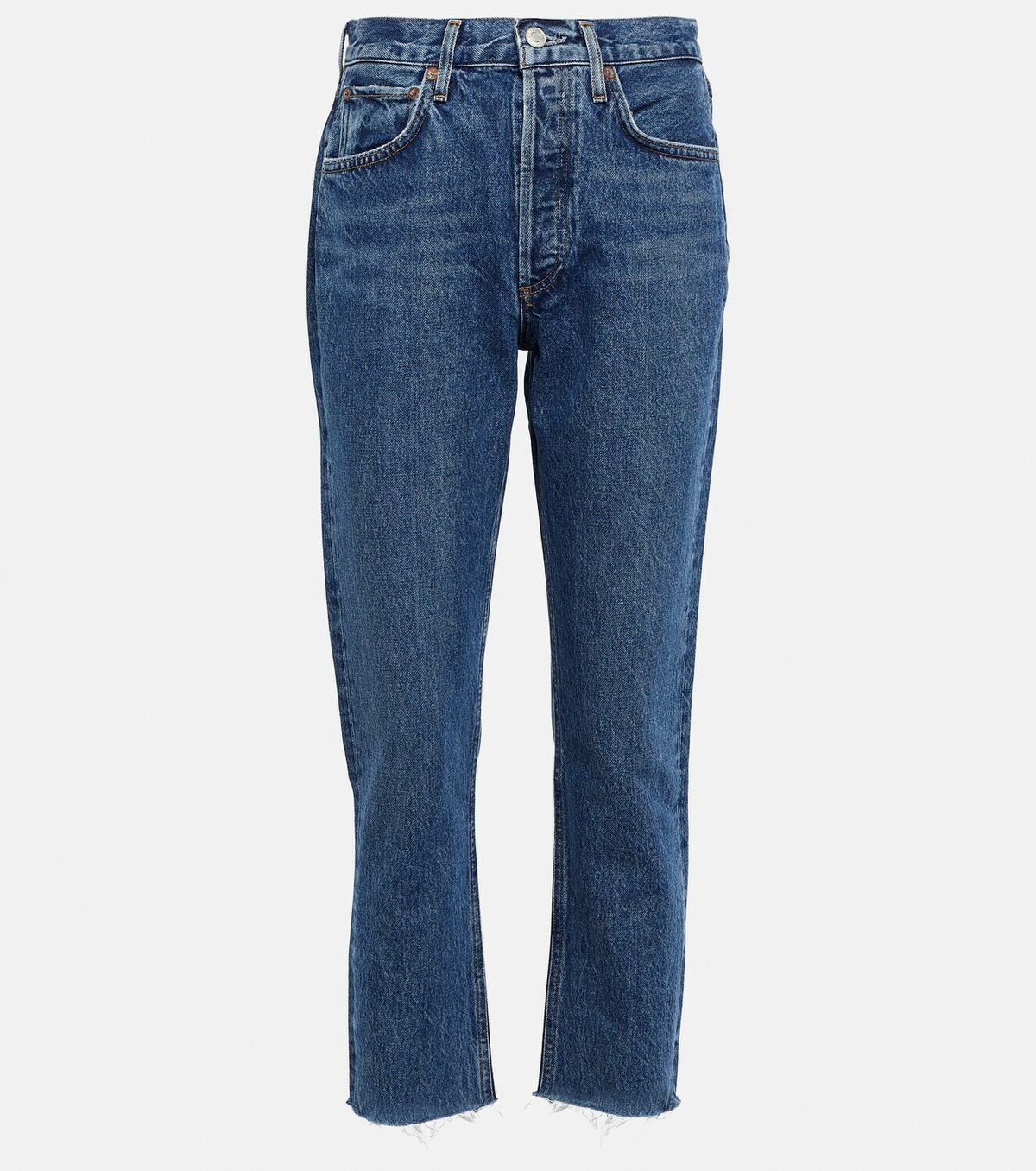 Agolde Riley high-rise cropped straight jeans AGOLDE