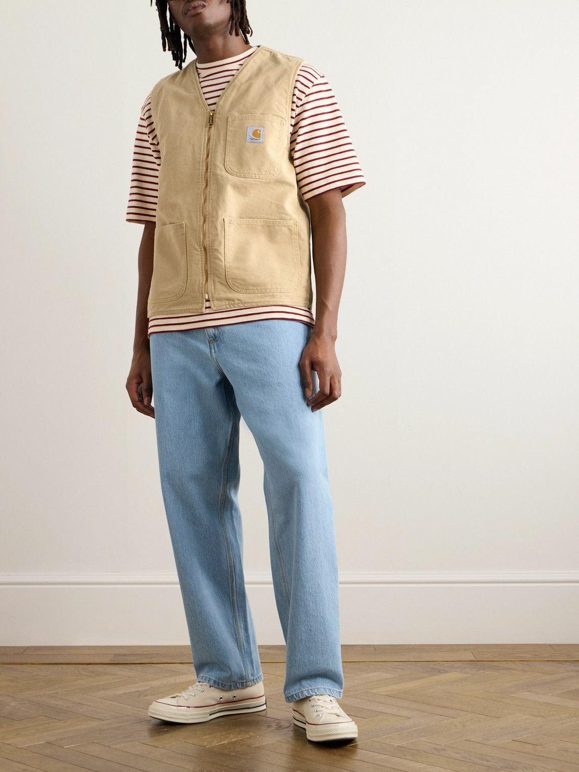 Carhartt WIP - Arbor Logo-Appliquéd Cotton-Canvas Gilet - Yellow ...