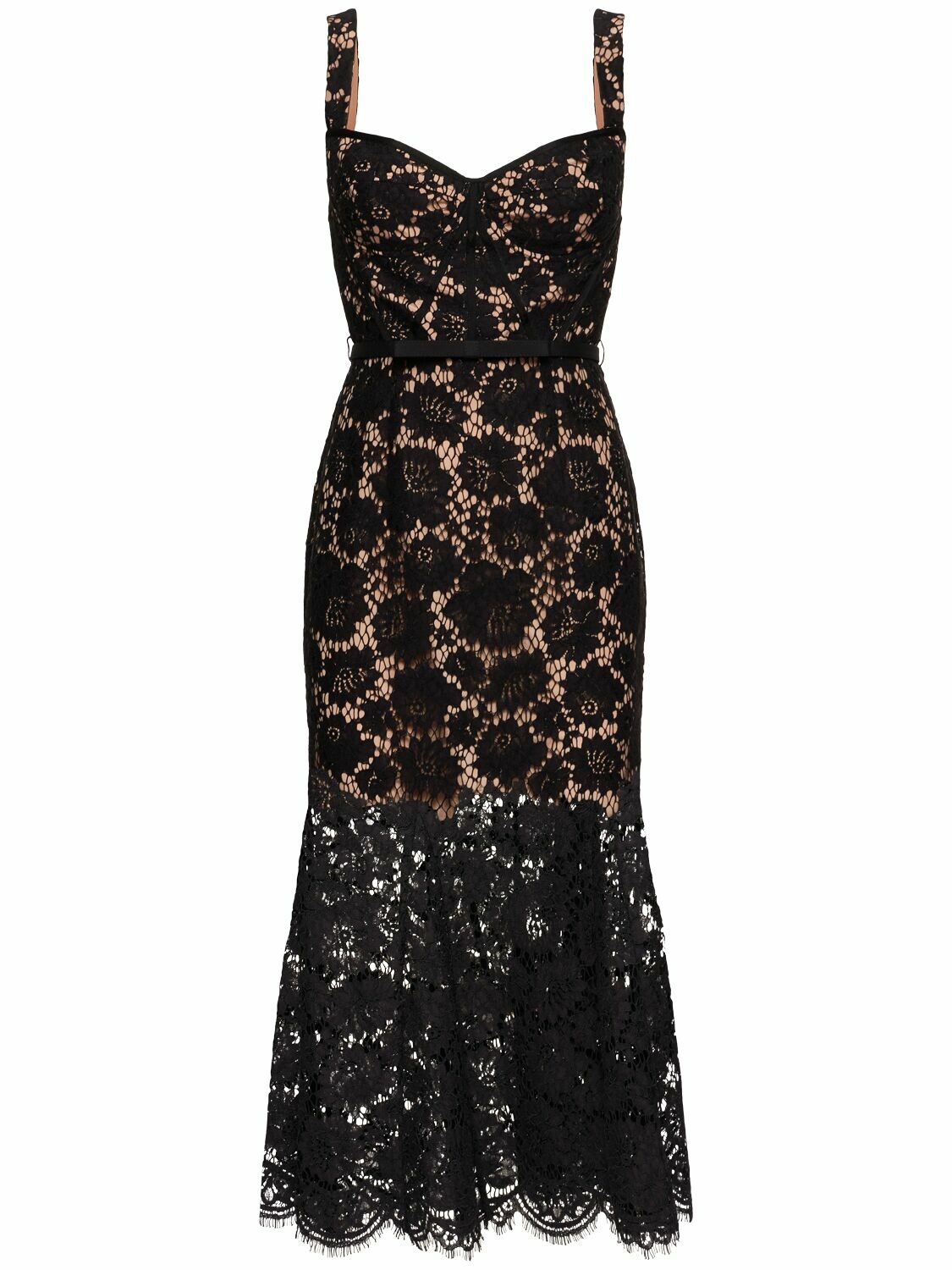 SELF-PORTRAIT Fine Lace Midi Dress Self-Portrait