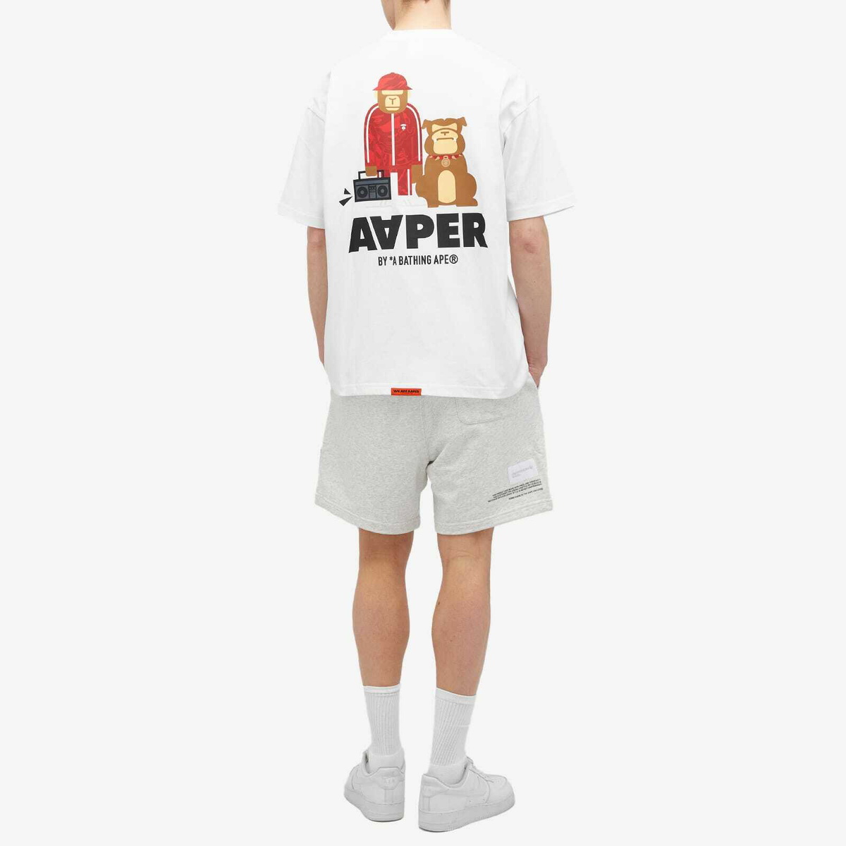 Men's AAPE Bravo Aaper T-Shirt in White AAPE by A Bathing Ape