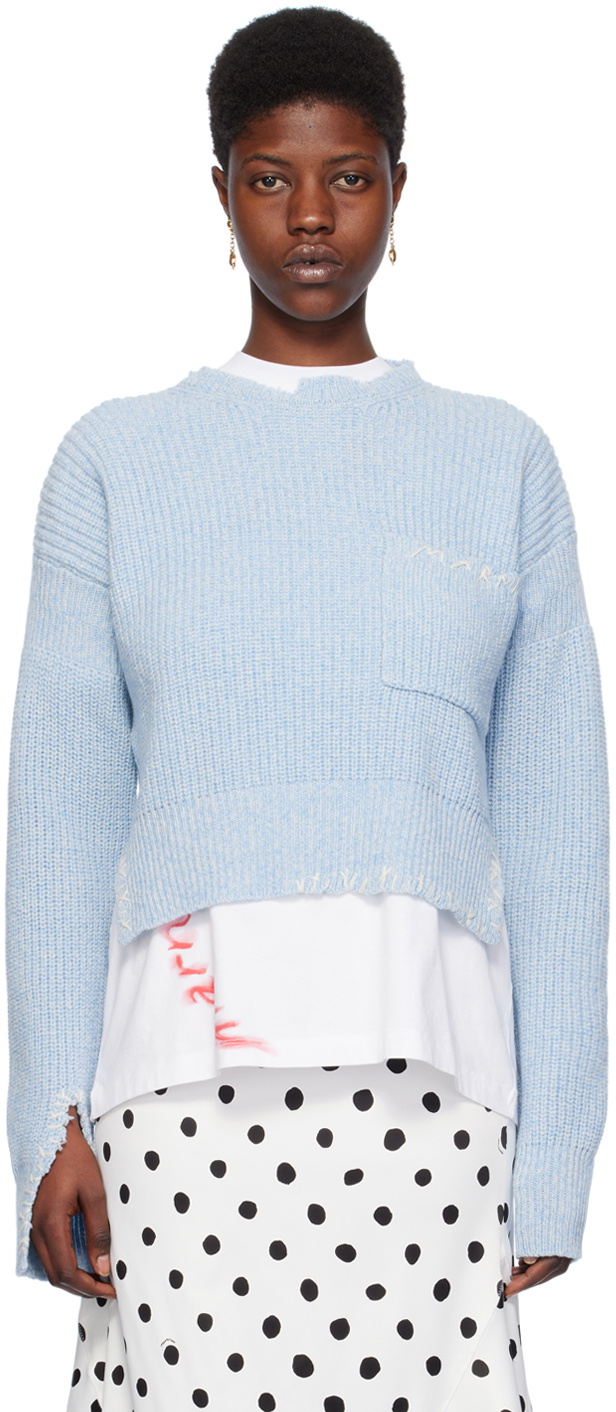 Marni Blue Mouliné Sweater Marni