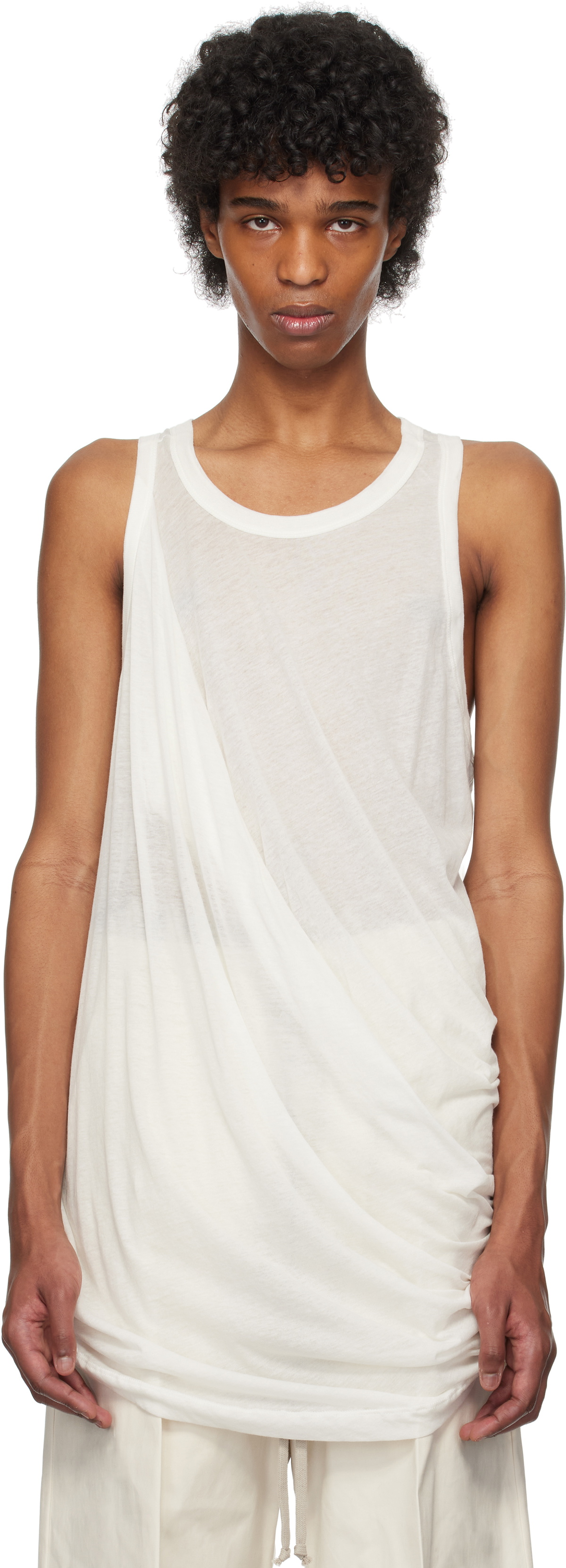 Rick Owens Off-White Hollywood Anthem Tank Top Rick Owens
