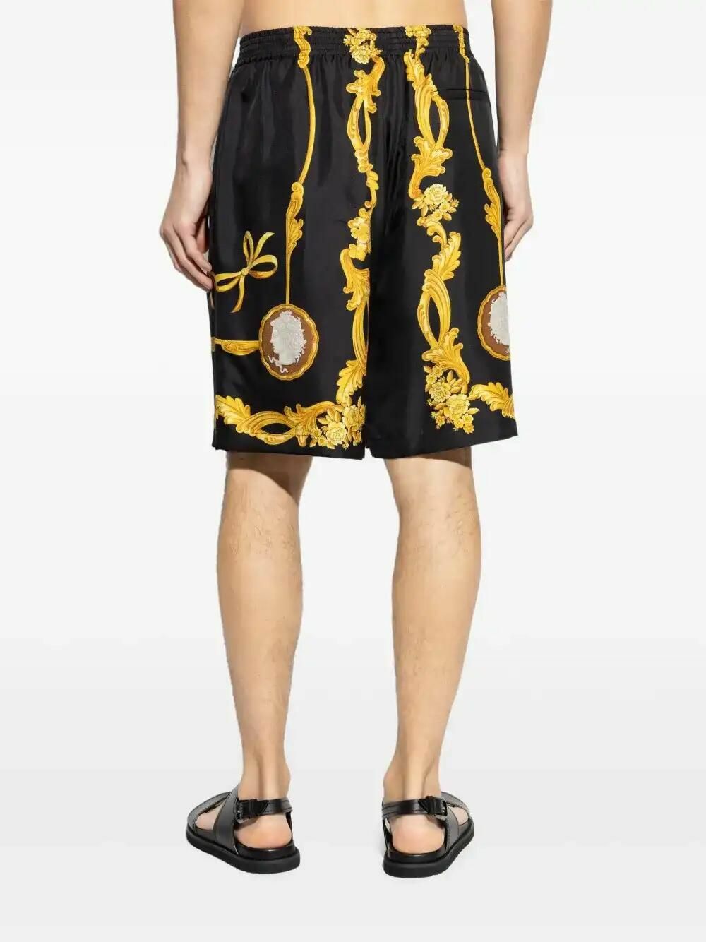 Versace Cameo Silk Shorts Versace