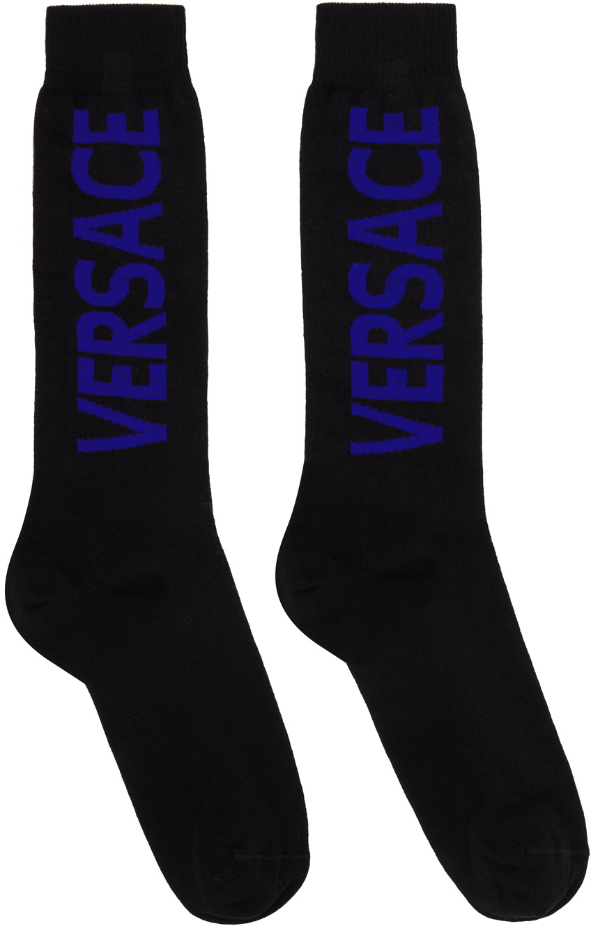 Versace Black Logo Socks Versace