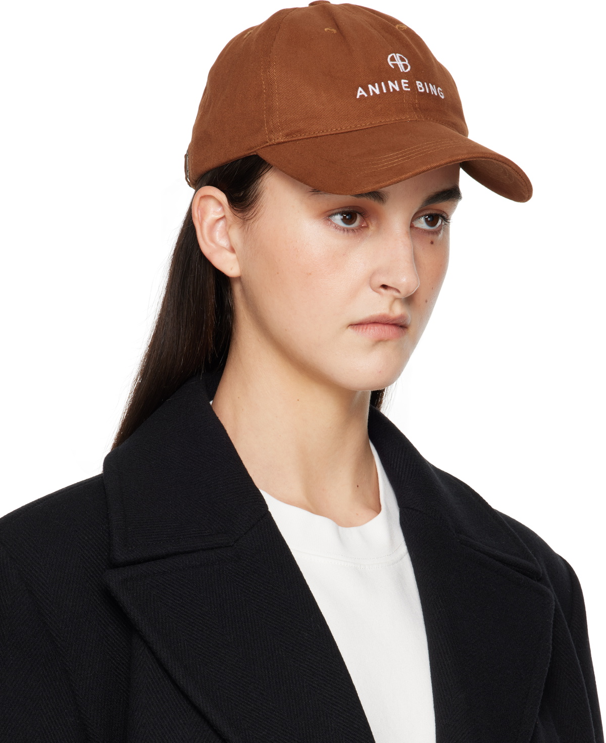 ANINE BING Brown Jeremy Baseball Cap ANINE BING