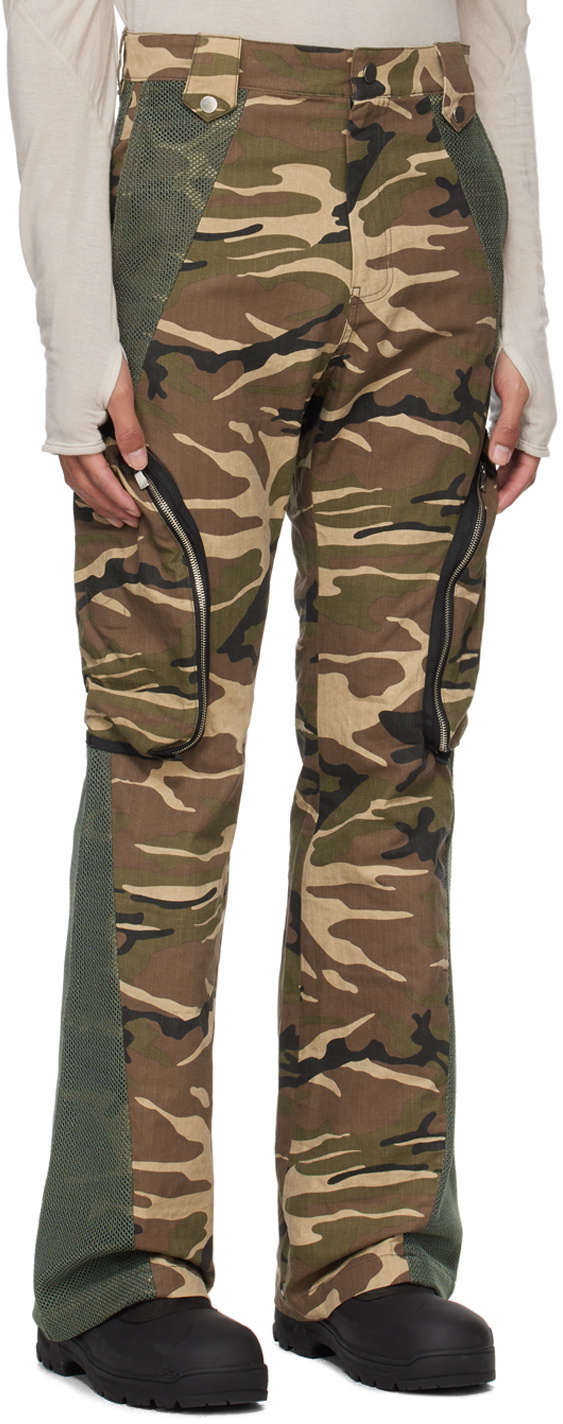 FFFPOSTALSERVICE SSENSE Exclusive Green Camouflage Cargo Pants ...