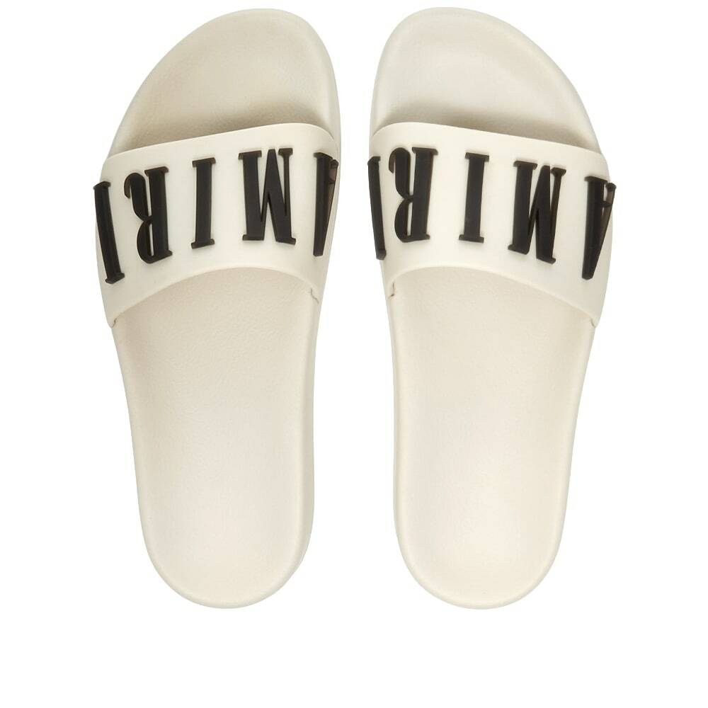 AMIRI Women's Logo Pool Slide in Alabaster Amiri