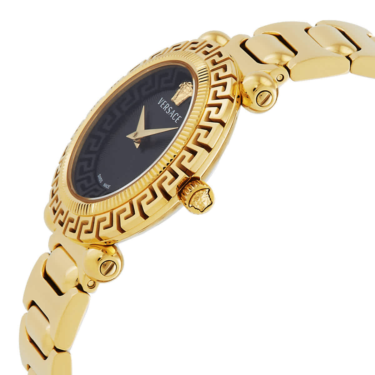 Versace Greca Twist Quartz Black Dial Ladies Watch VE6I00523 Versace
