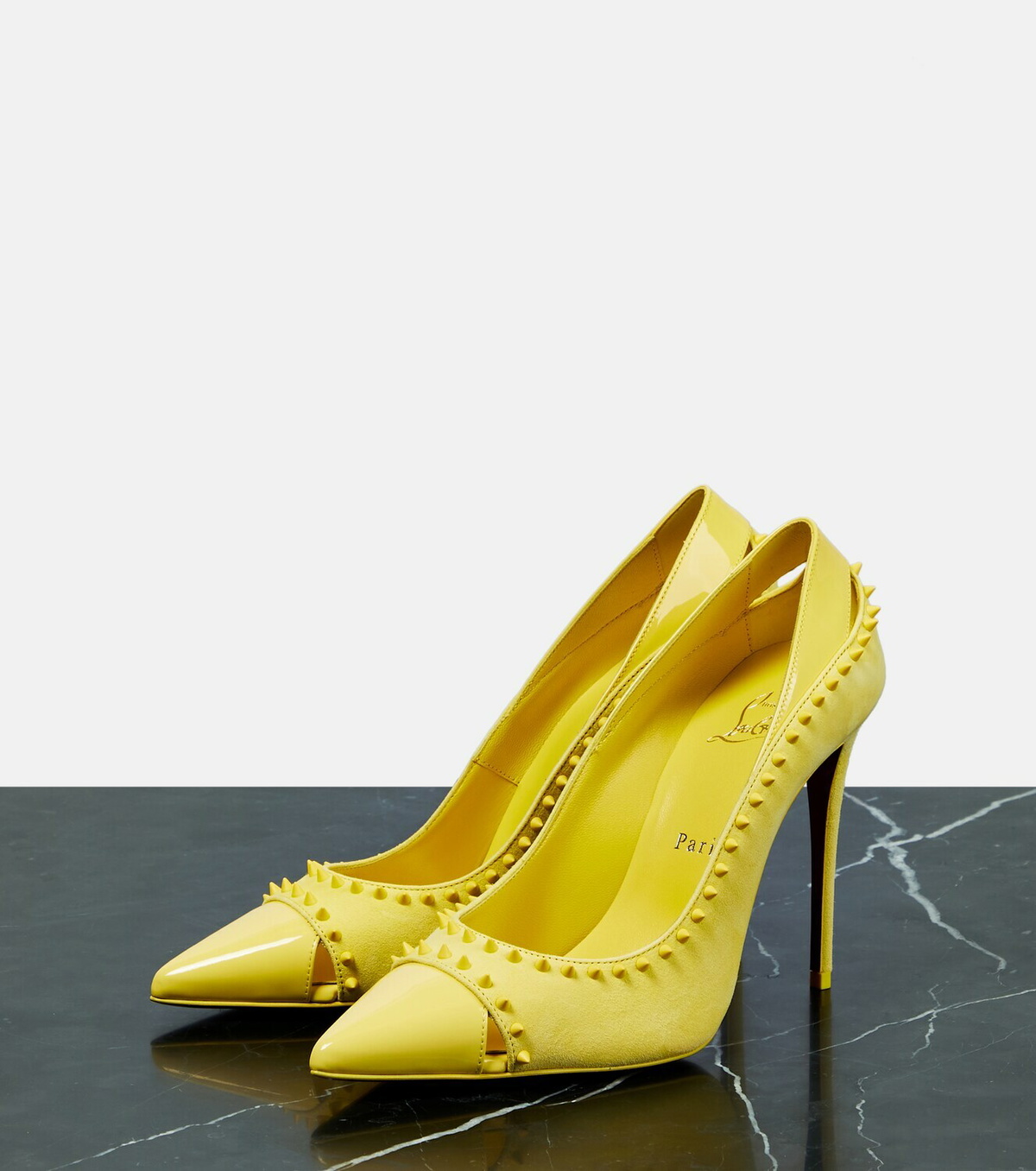 Christian Louboutin - Duvette Spikes 100 suede pumps Christian Louboutin