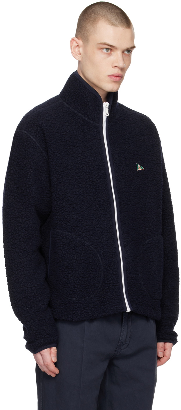 Drake's Navy Zip Jacket Drake's