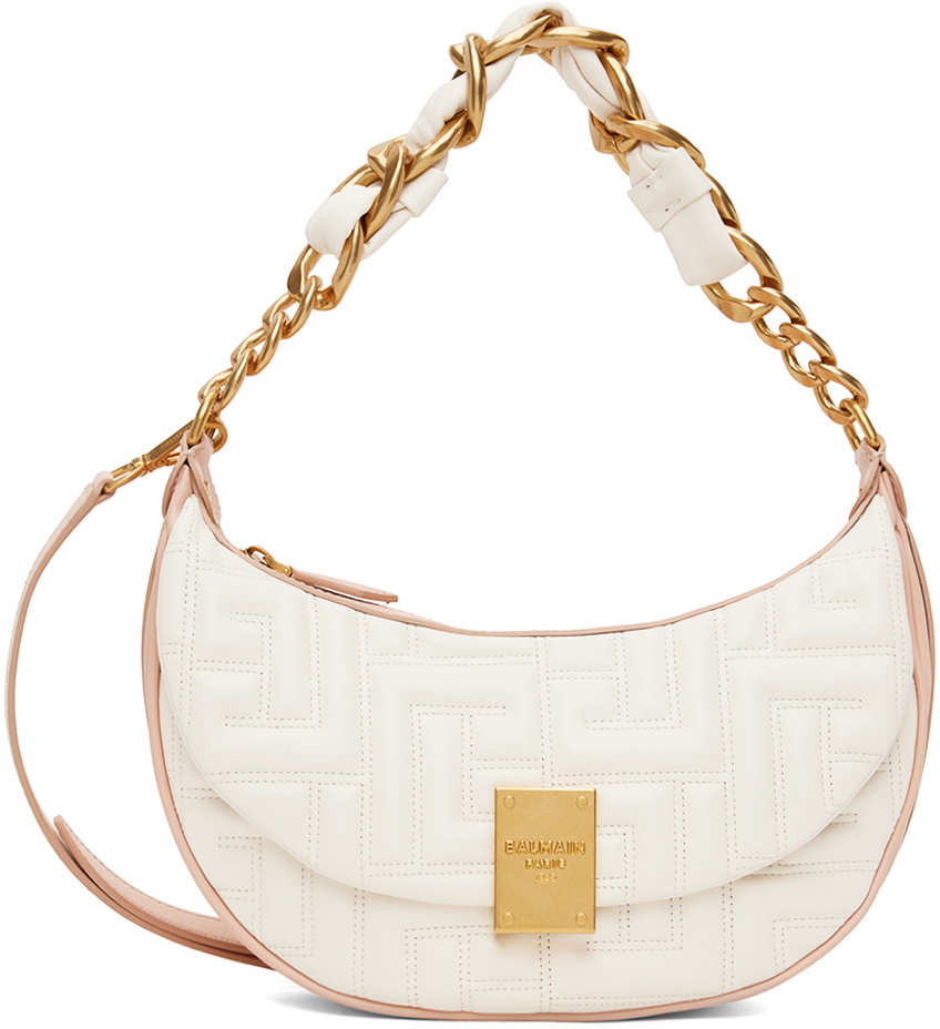 Balmain White 1945 Soft Bag Balmain