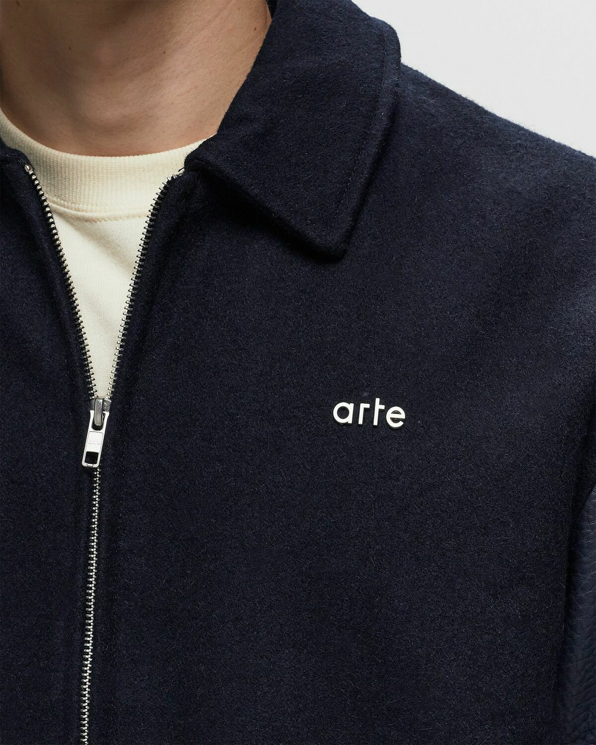 Arte Antwerp Varsity Knit Jacket Blue Bomber Jackets/College Jackets ...