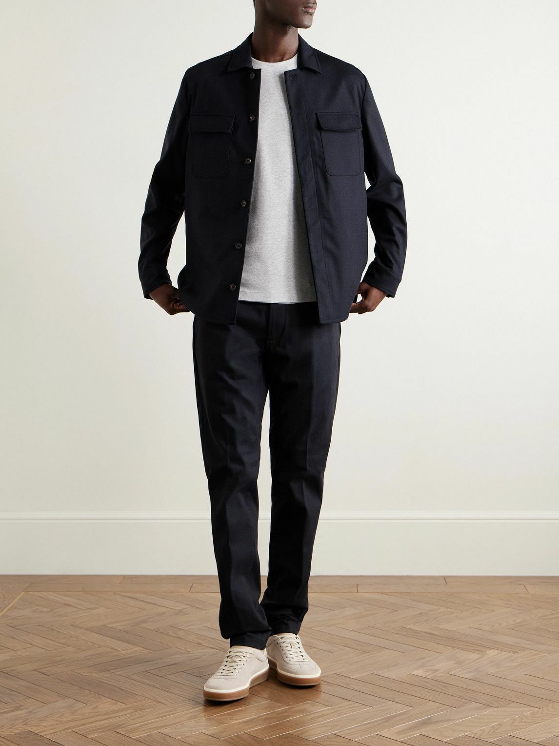 Eleventy - Wool-Blend Overshirt - Blue Eleventy