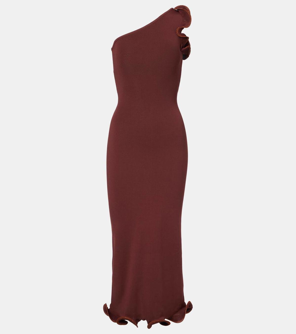 Same Knitted ruffled midi dress Same