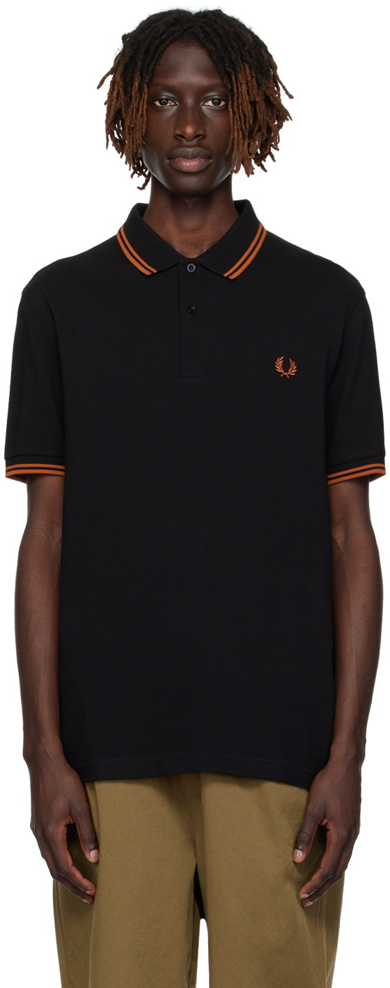 Fred Perry Black Twin Tipped Polo Fred Perry