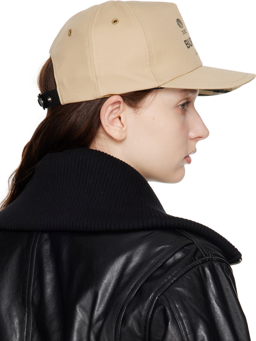 Burberry Beige Printed Cap Burberry