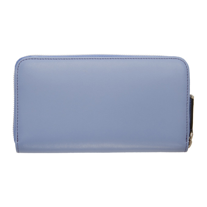 Fendi Blue Rainbow Zip Around Wallet Fendi