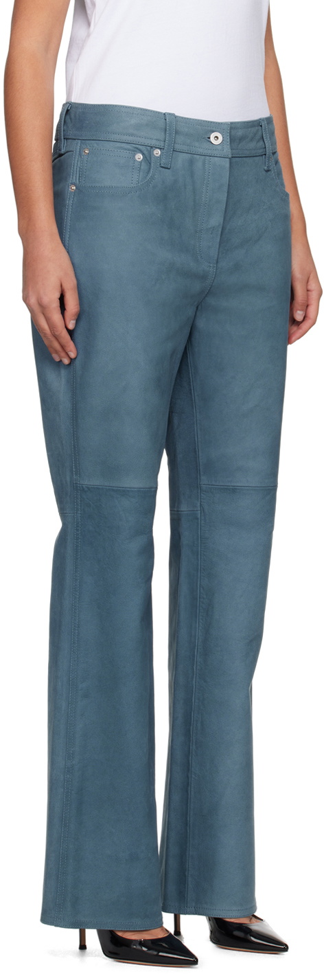 Stand Studio Blue Sahara Leather Pants Stand Studio
