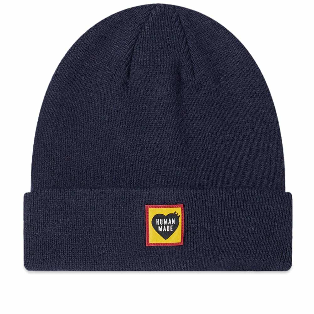 Human Made Men's Heart Beanie in Navy Human Made