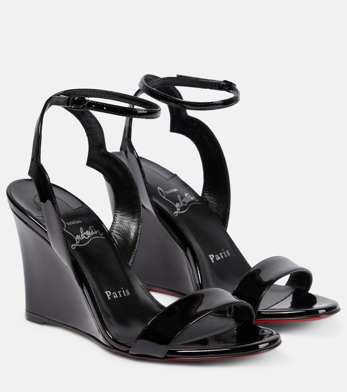 Christian Louboutin Patent leather wedge sandals Christian Louboutin