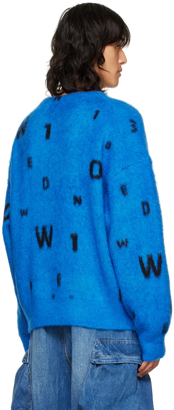 We11done Blue Lettering Sweater We11done