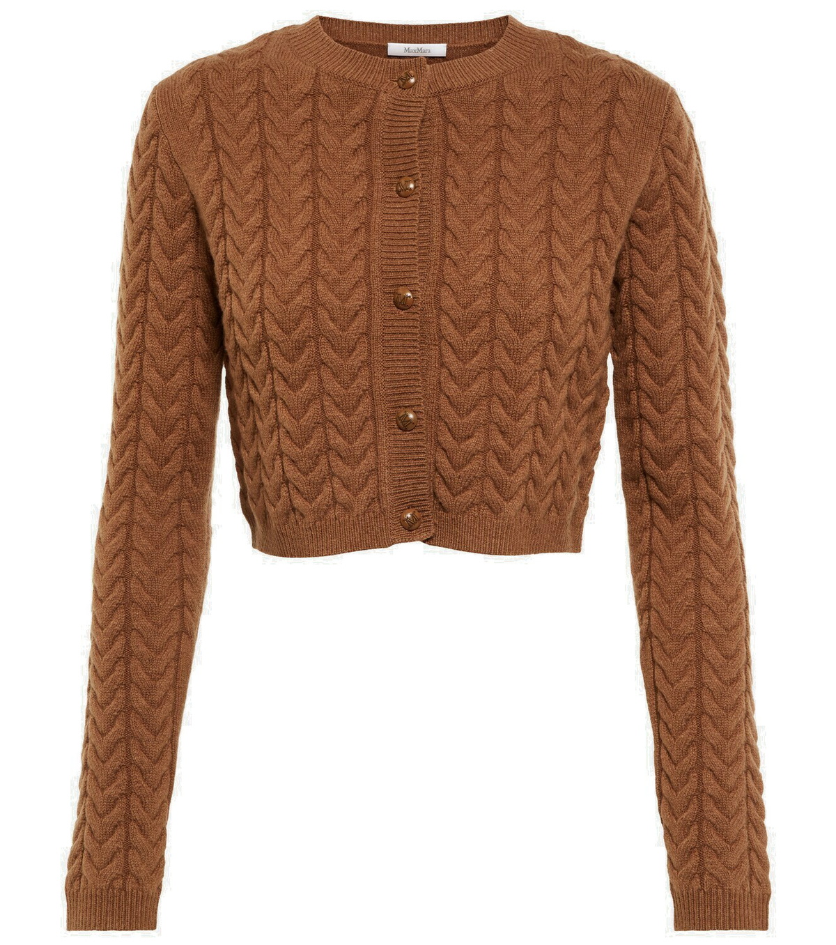 Max Mara - Cable-knit wool-blend cardigan Max Mara