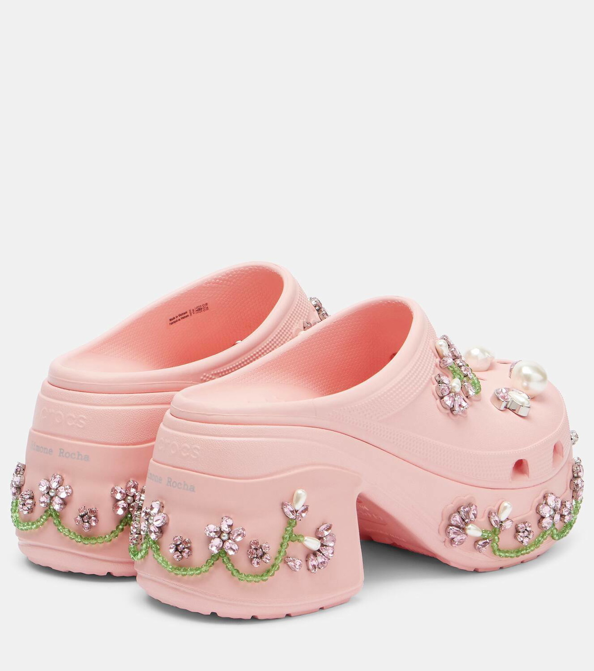 Simone Rocha x Crocs Siren embellished platform clogs Simone Rocha