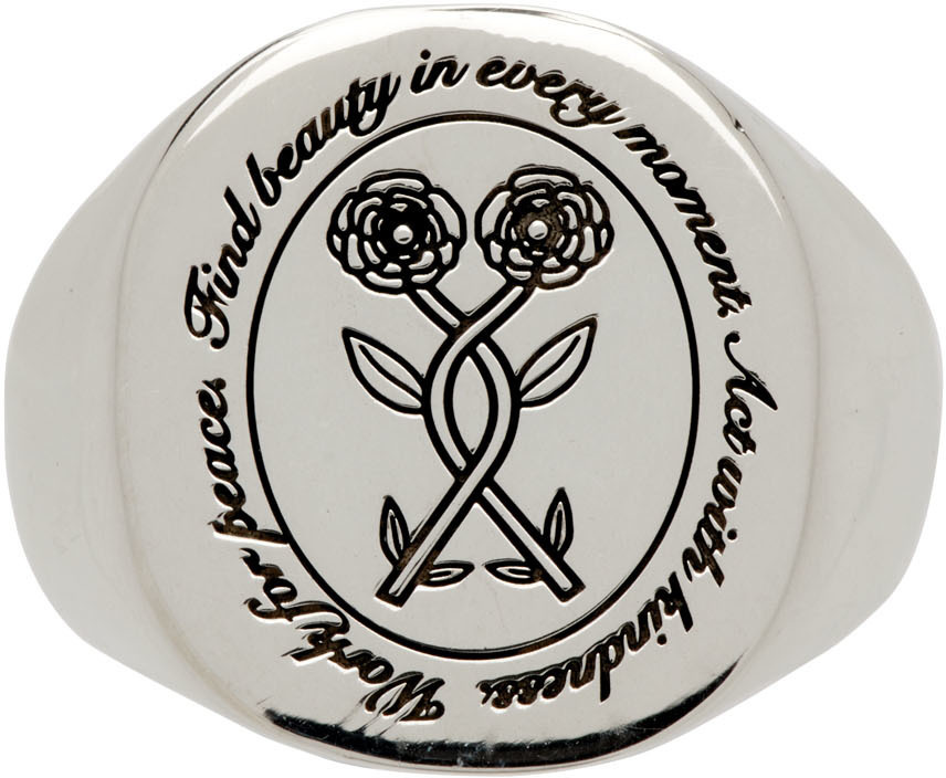 Bleue Burnham Silver Burnham Crest Ring Bleue Burnham