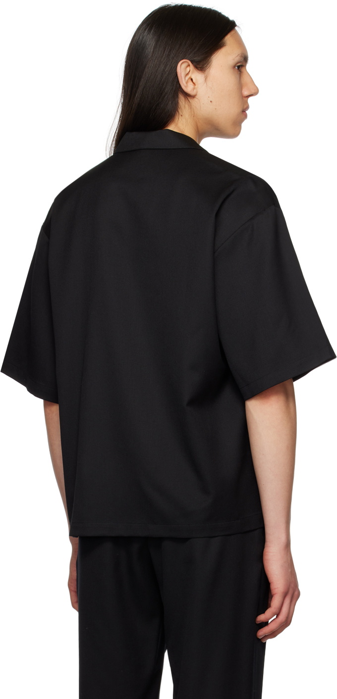 King & Tuckfield Black Notched Shirt King and Tuckfield