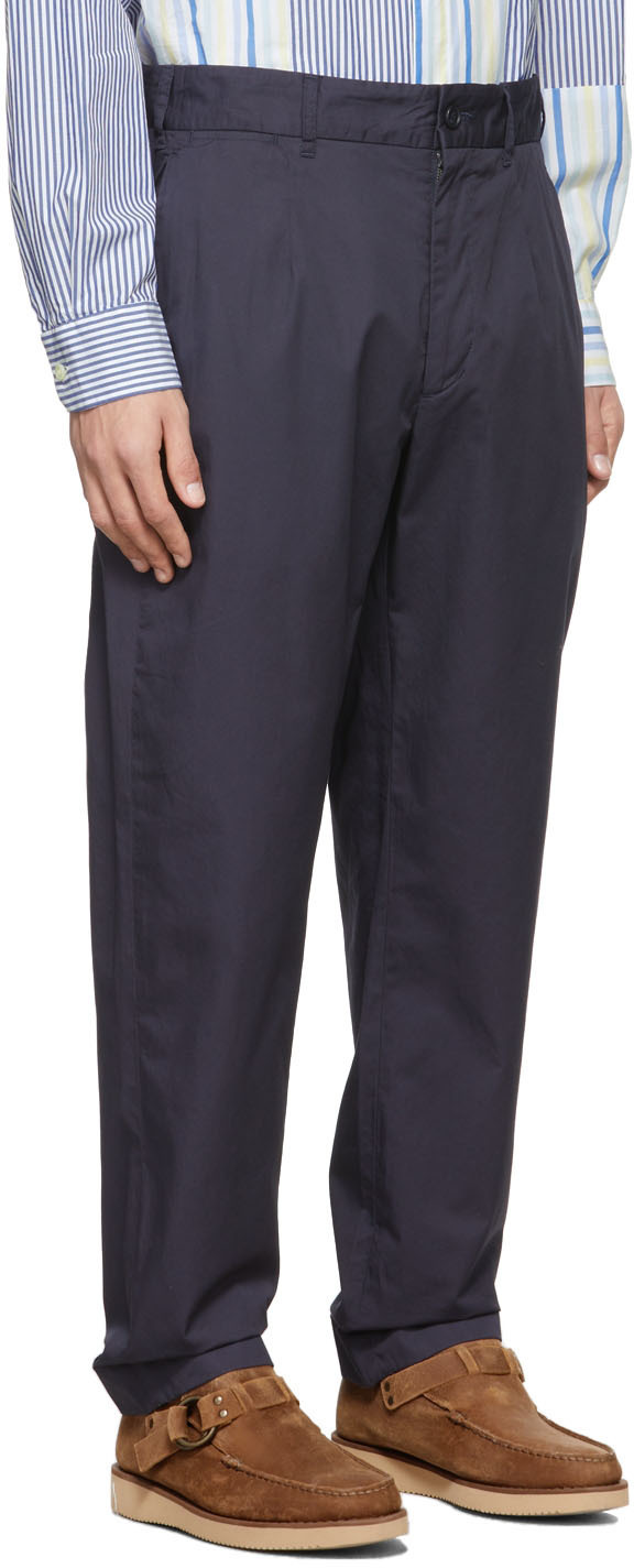 Engineered Garments Navy Cotton Twill Andover Trousers Engineered Garments
