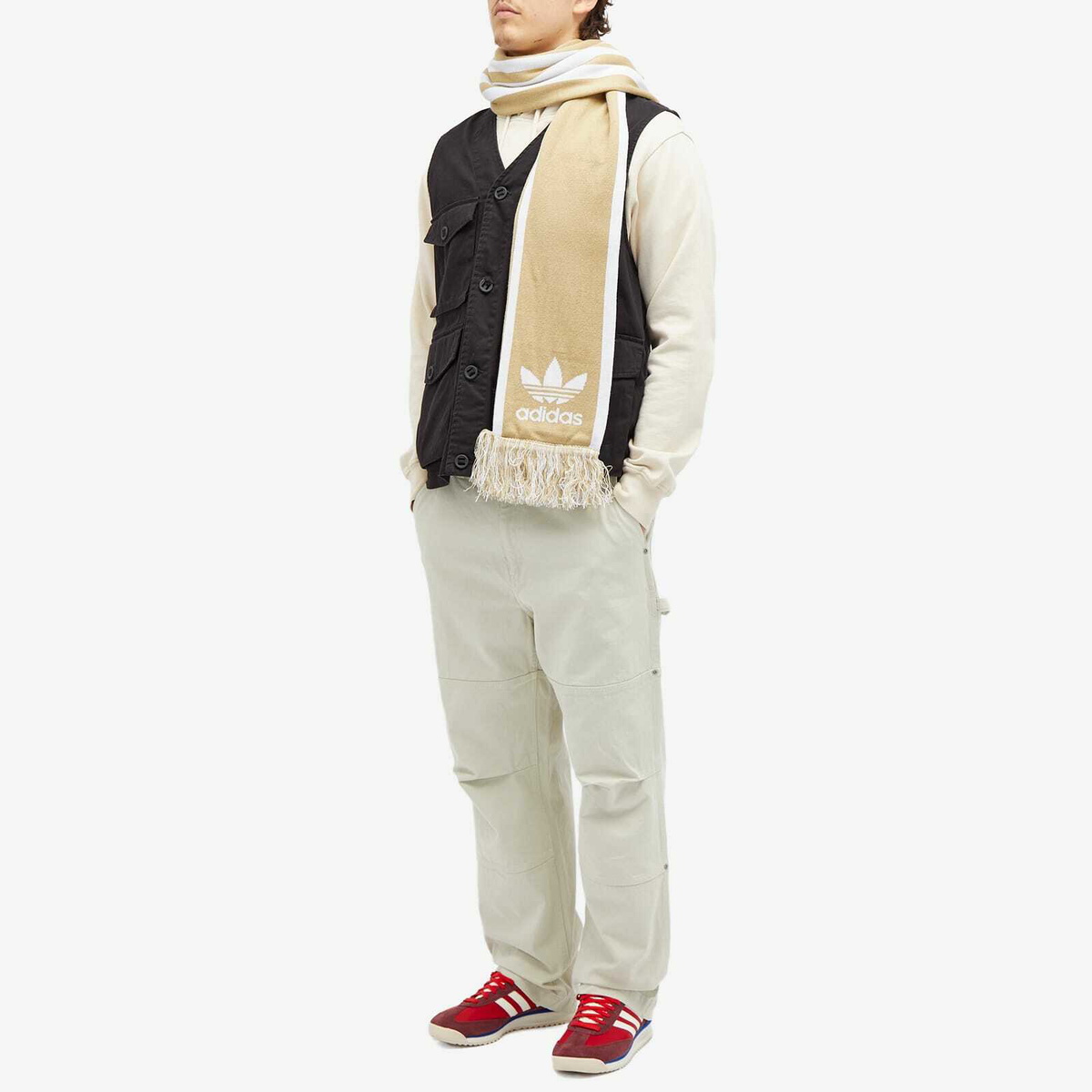 Adidas Football Scarf in Magic Beige adidas