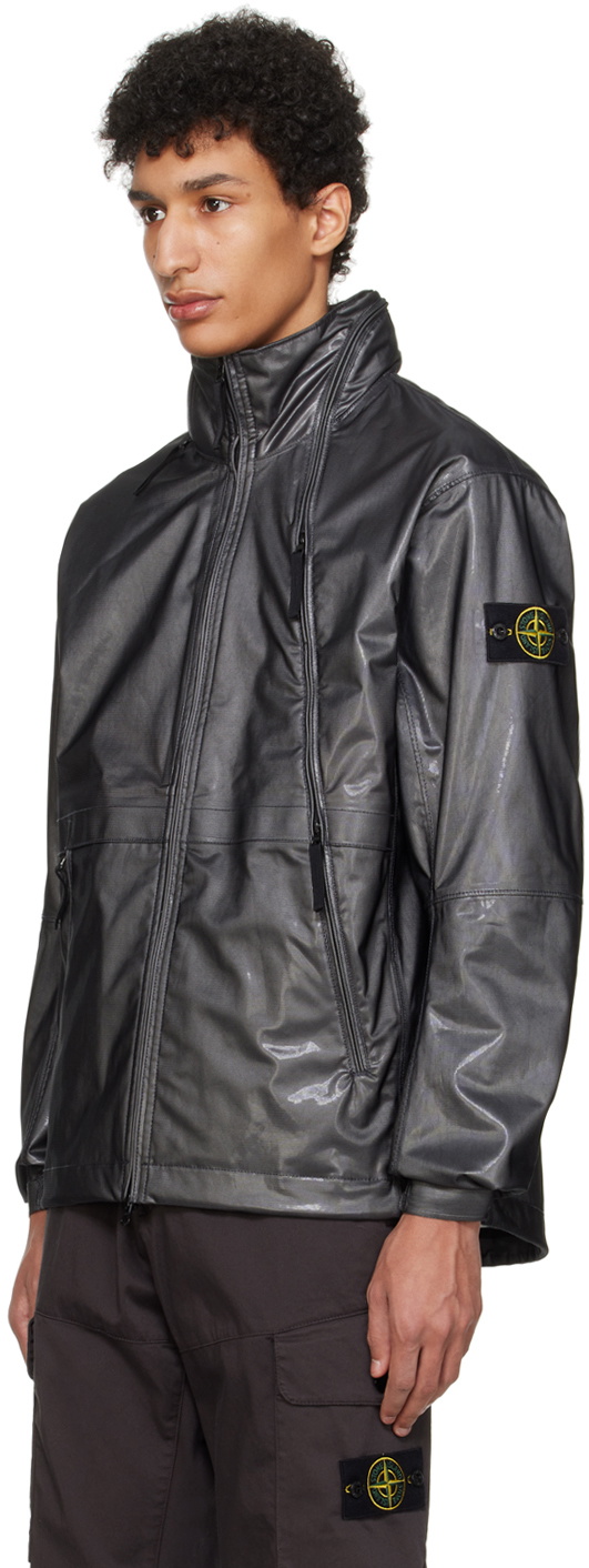 Stone Island Gray Water-Repellent Jacket Stone Island