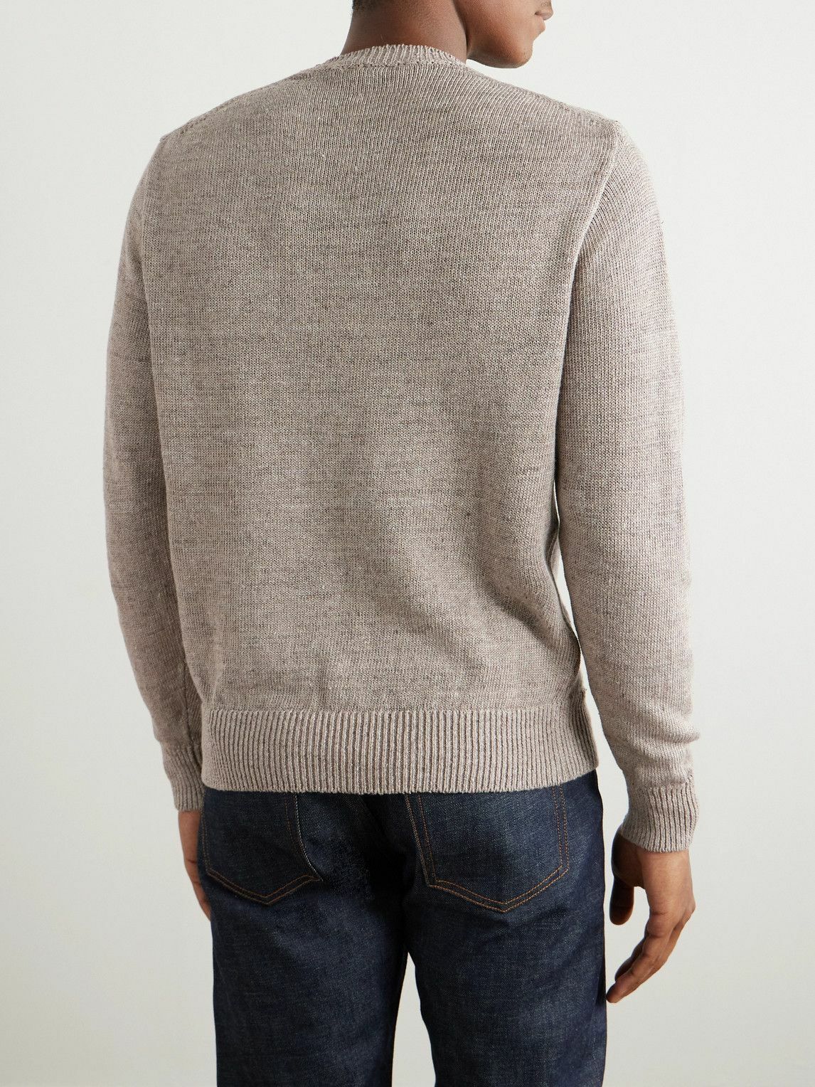 Inis Meáin - Knitted Linen Sweater - Neutrals Inis Meáin