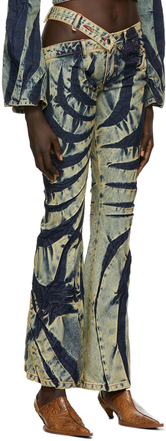 Masha Popova SSENSE Exclusive Indigo Dirty Wash Denim Jeans Masha Popova