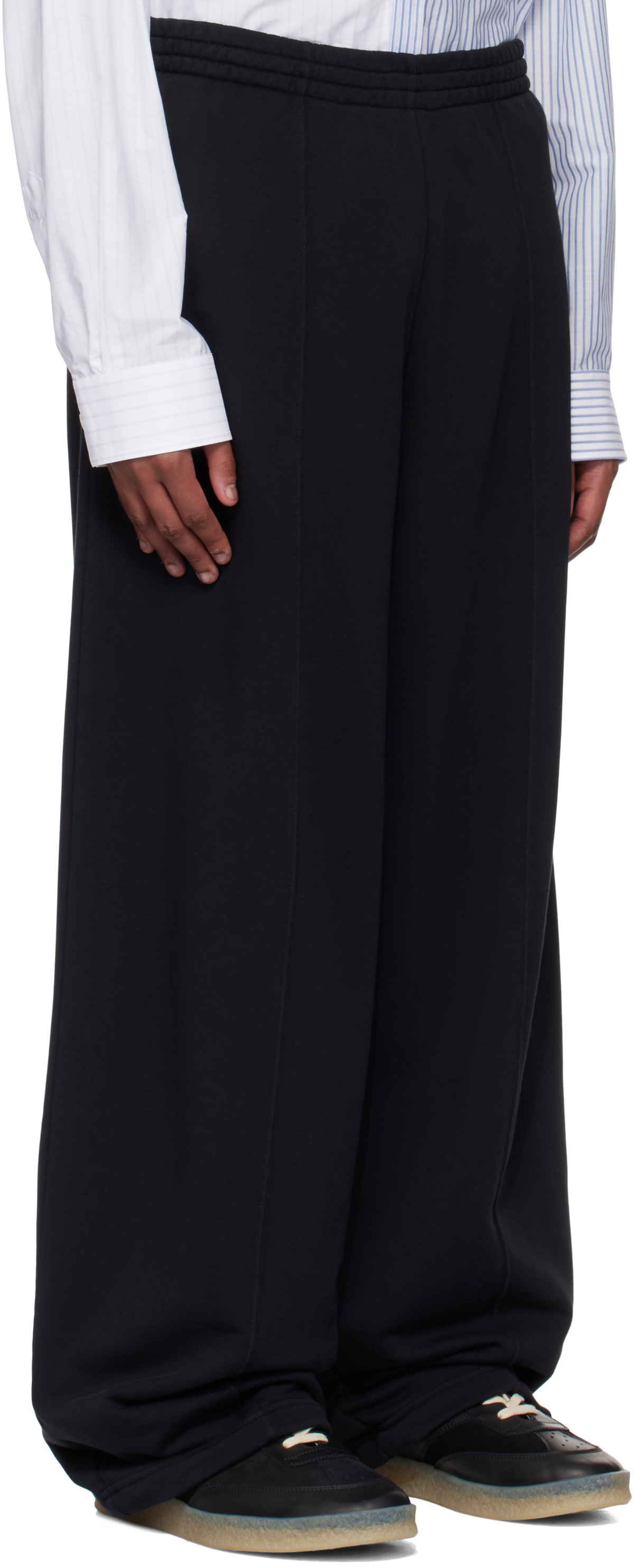 MM6 Maison Margiela Black Pinched Seam Sweatpants MM6 Maison Margiela
