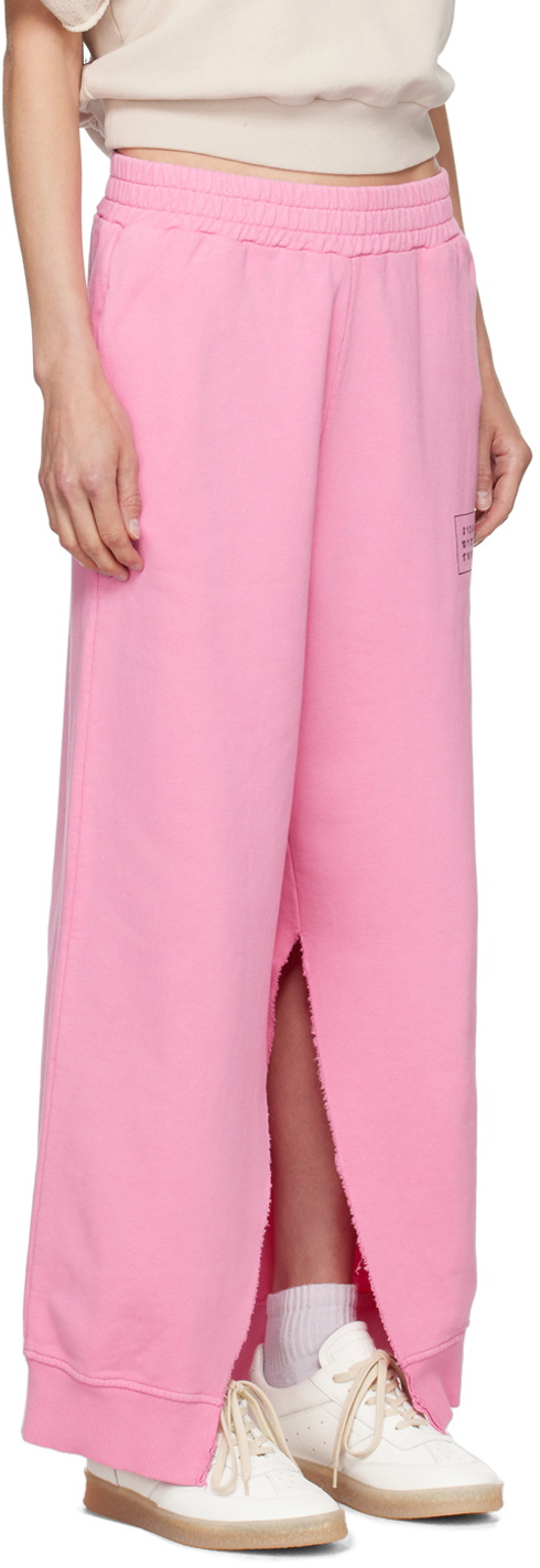 MM6 Maison Margiela Pink Vented Sweatpants MM6 Maison Margiela