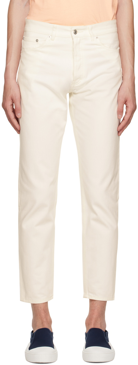 Maison Kitsuné Off-White Tapered Jeans Maison Kitsune