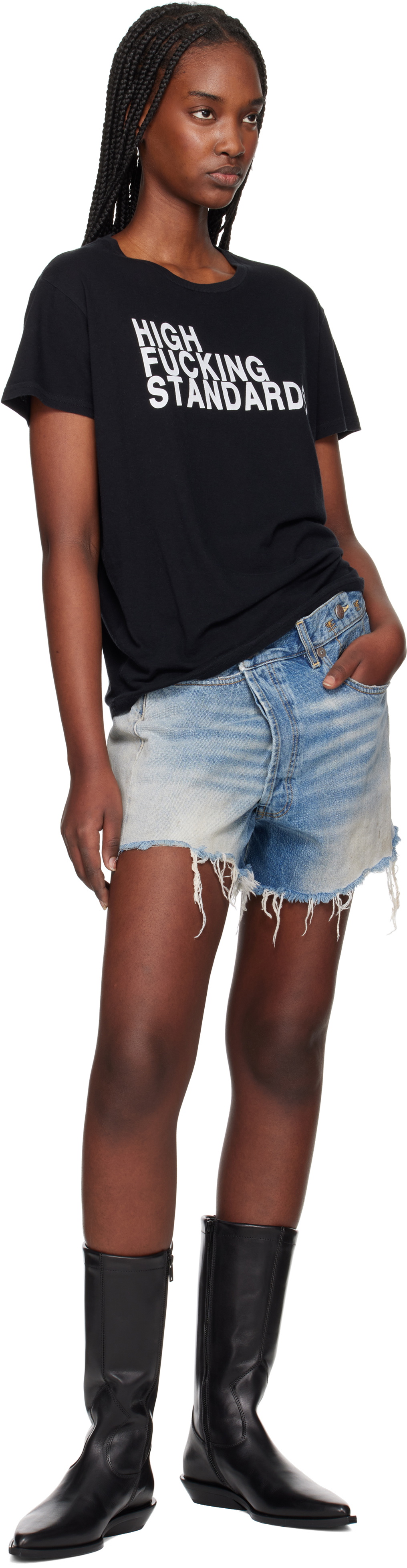 R13 Black High F Standards T-shirt R13