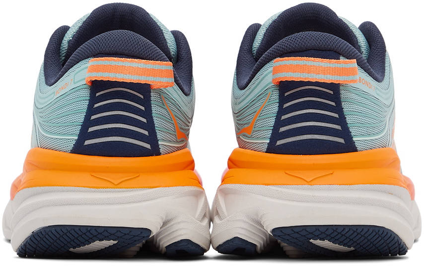 Hoka One One Blue & Orange Bondi 7 Sneakers Hoka One One