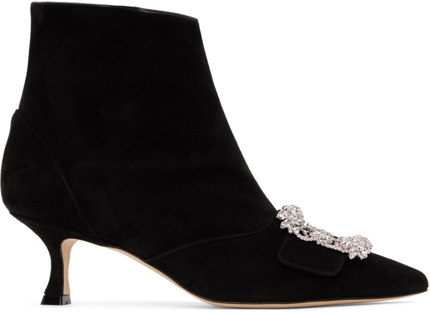 Manolo Blahnik Black Baylow Boots Manolo Blahnik