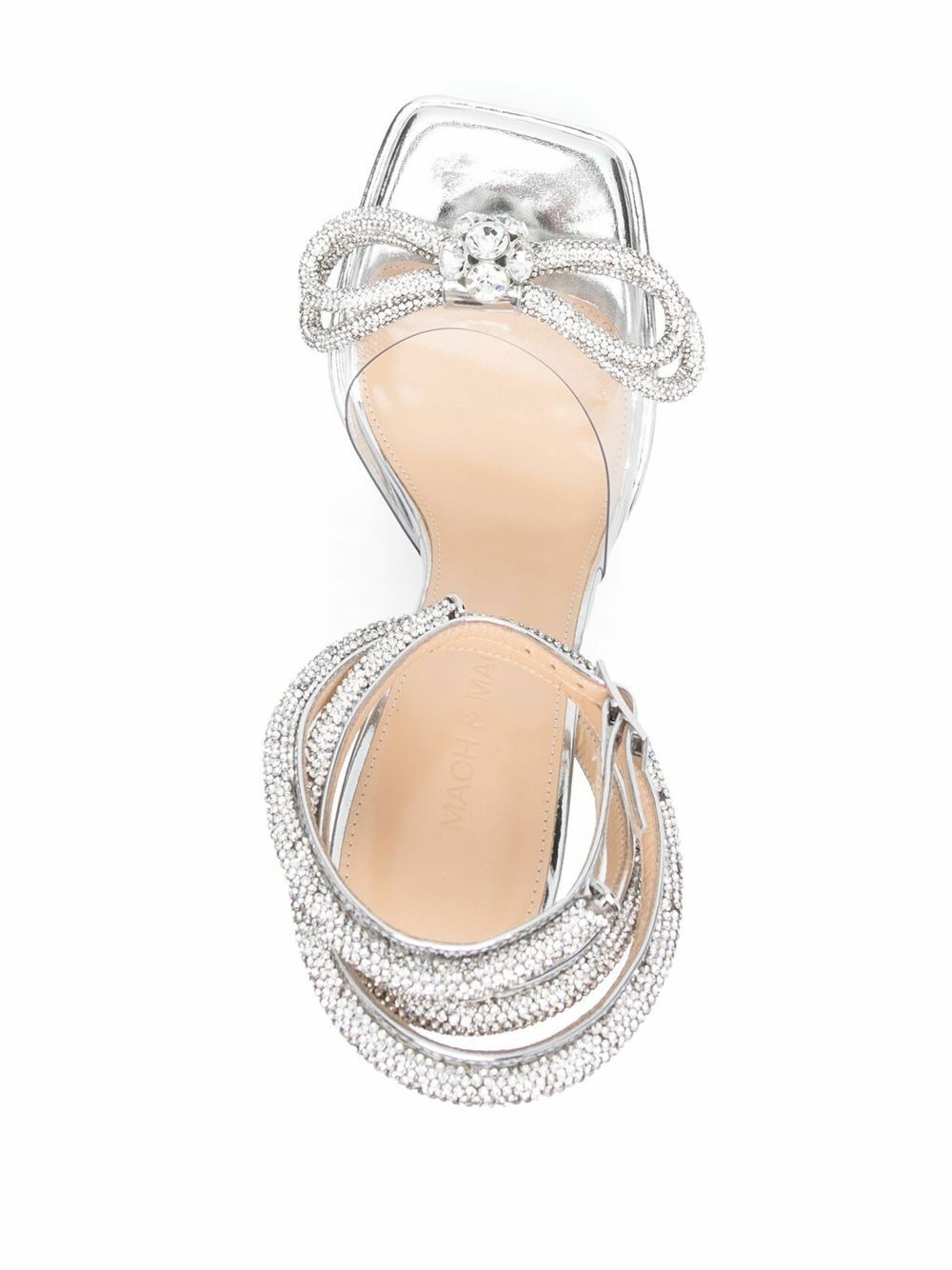 MACH & MACH - Double Bow Square Toe Pvc Platform Sandals MACH & MACH