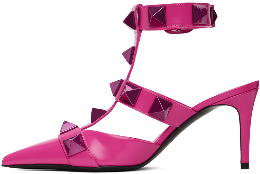 Valentino Garavani Pink Roman Stud Heels Valentino Garavani