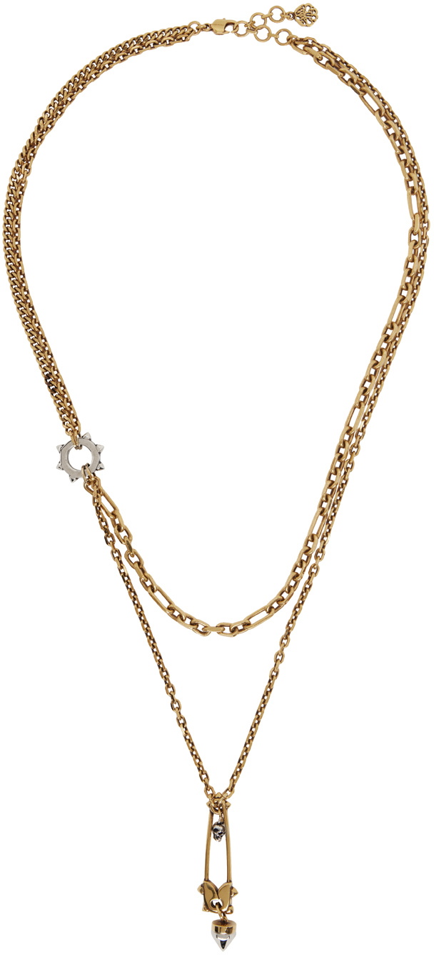 Alexander McQueen Gold Punk Stud Necklace Alexander McQueen