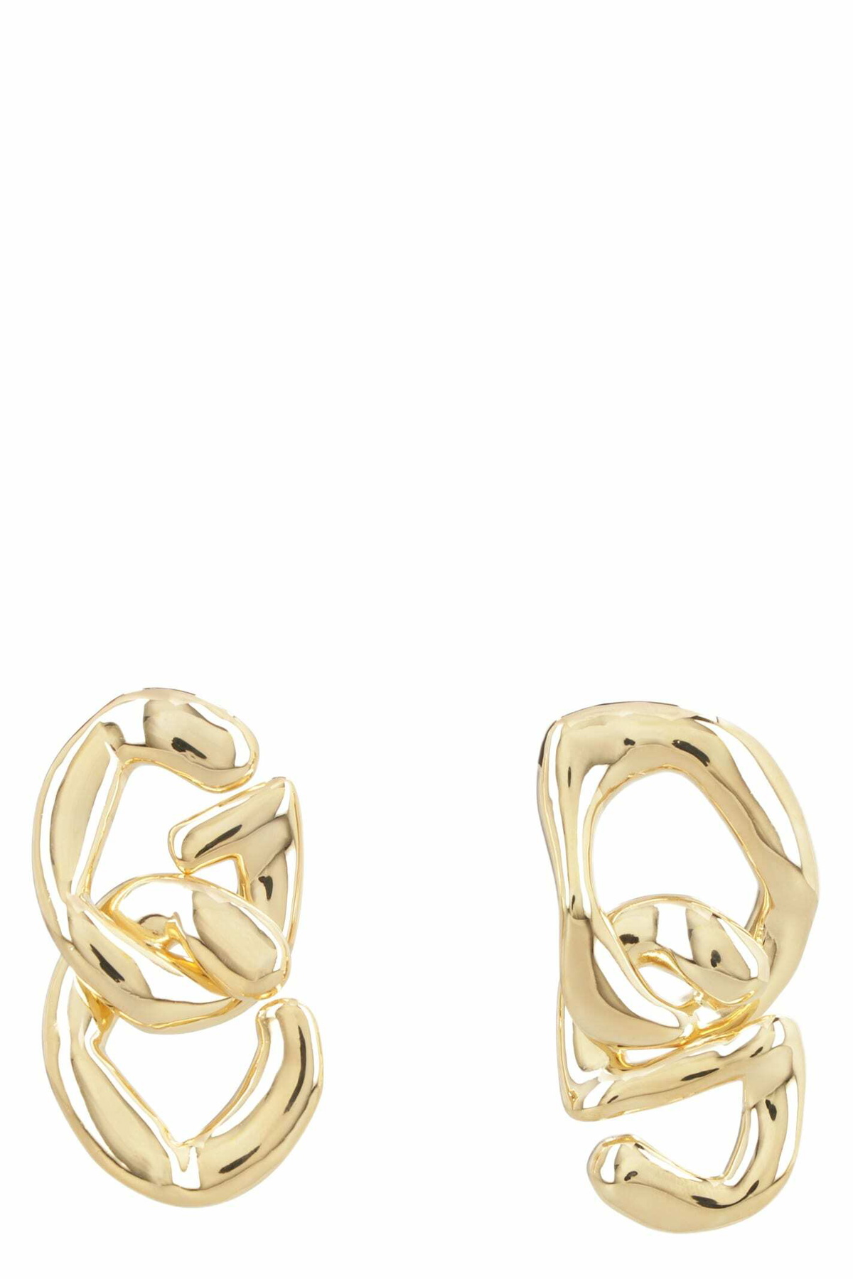 GCDS Maxi Chain Earrings With Logo GCDS