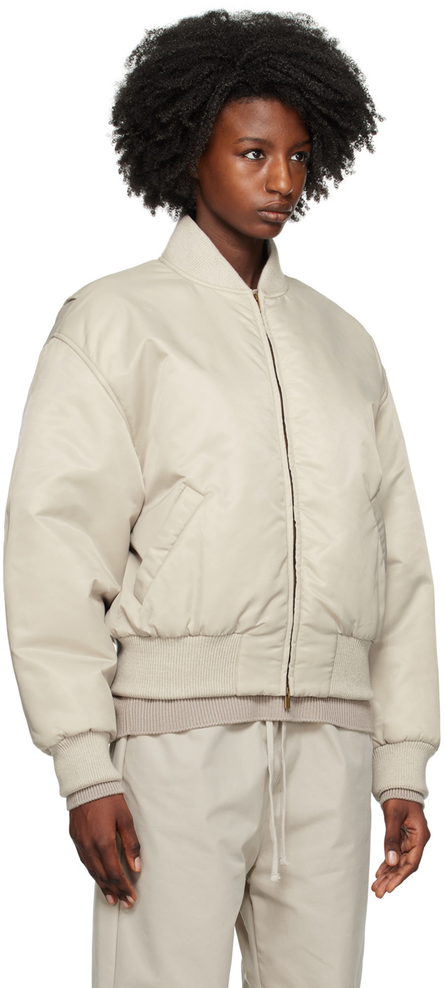 Fear of God Khaki Padded Bomber Jacket Fear Of God